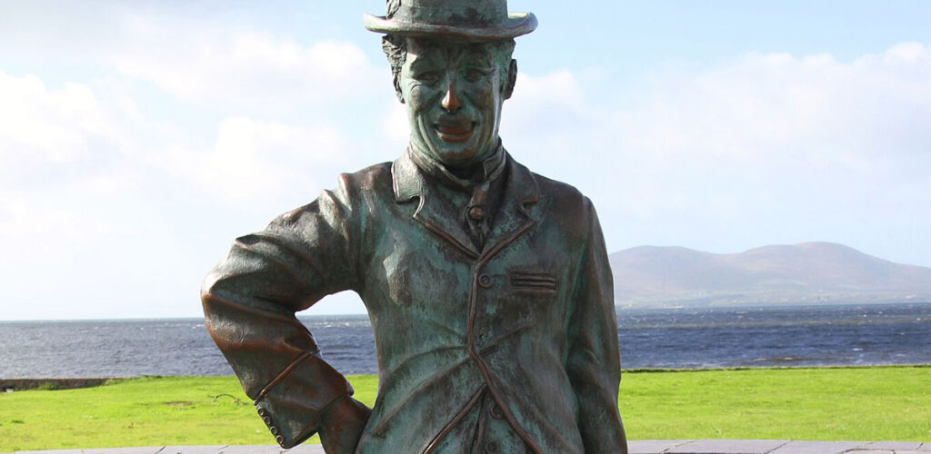 The Charlie Chaplin Statue in Waterville • Go-to-Ireland.com
